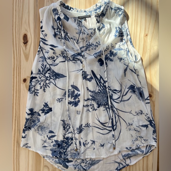 Staccato | Tops | Staccato Blue And While Blouse | Poshmark